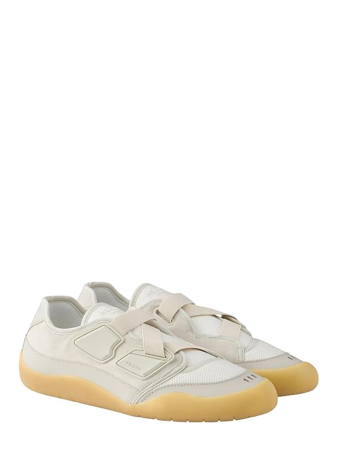 PRADA Prada Speedrock Leather and Mesh Fabric Sneakers